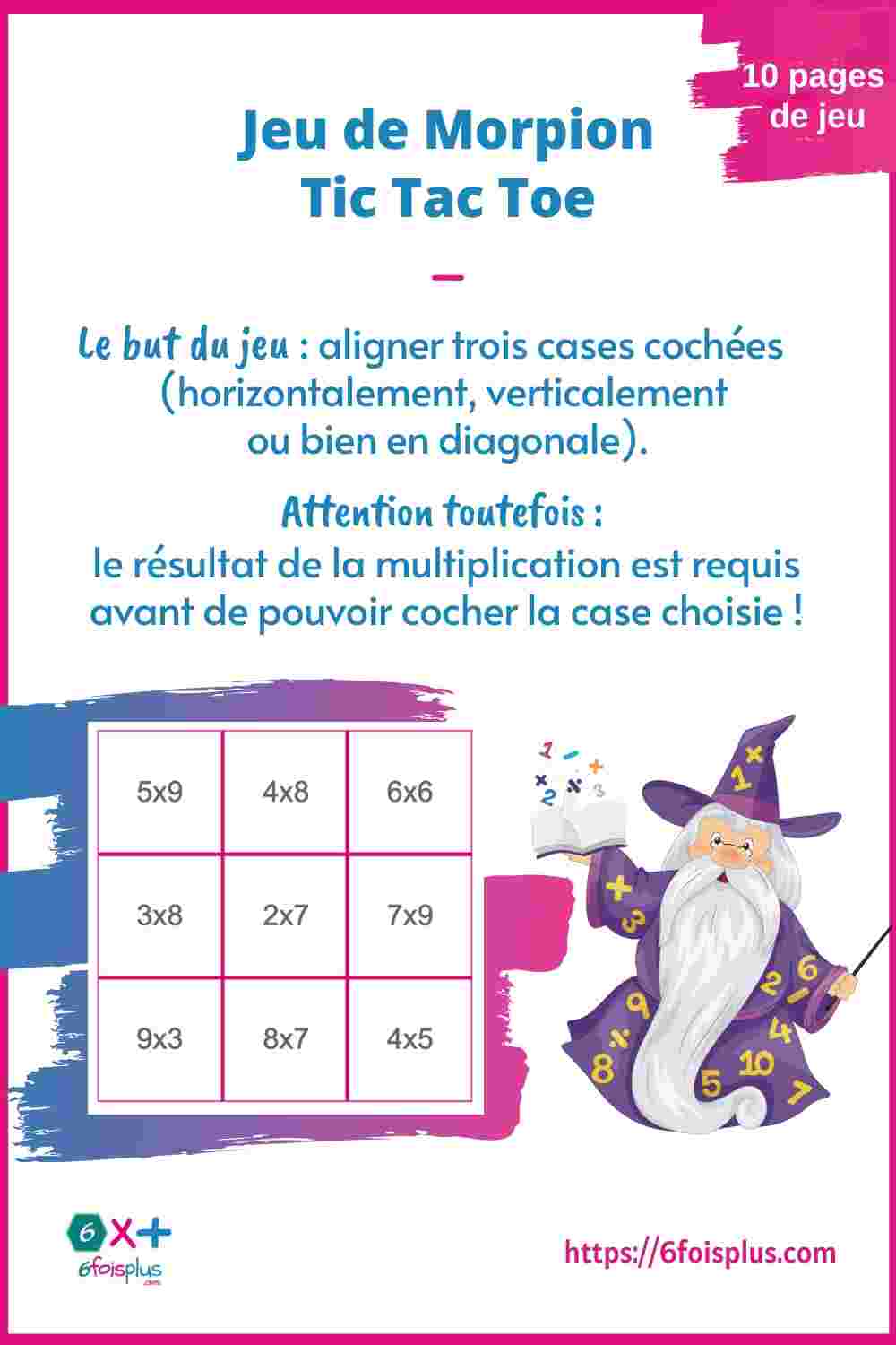Et si on jouait au Morpion des tables de multiplication ? - 6foisplus.com
